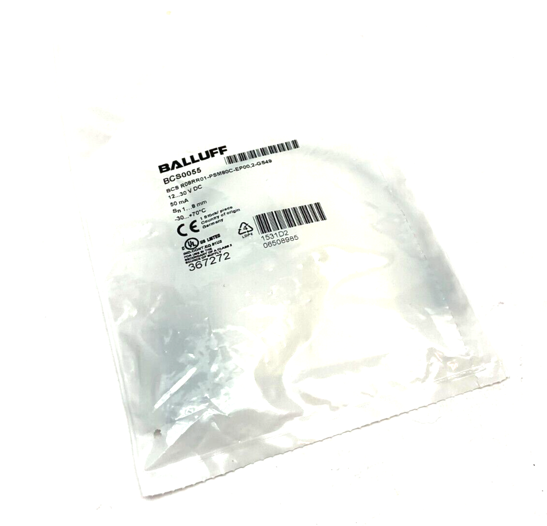 Balluff BCS0055 Flush Capacitive Proximity Sensor BCS R08RR01-PSM80C ...