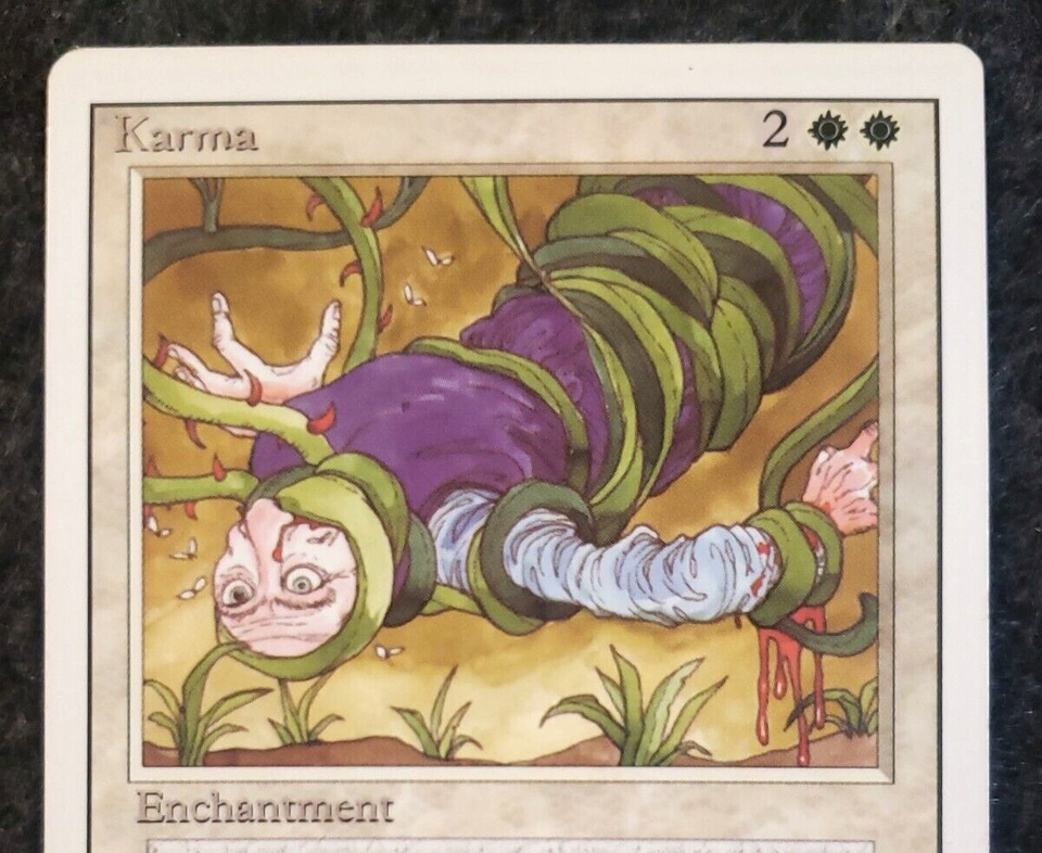 Karma Magic The Gathering Revised. Never Played. NM+ (DS3D1D5) | eBay