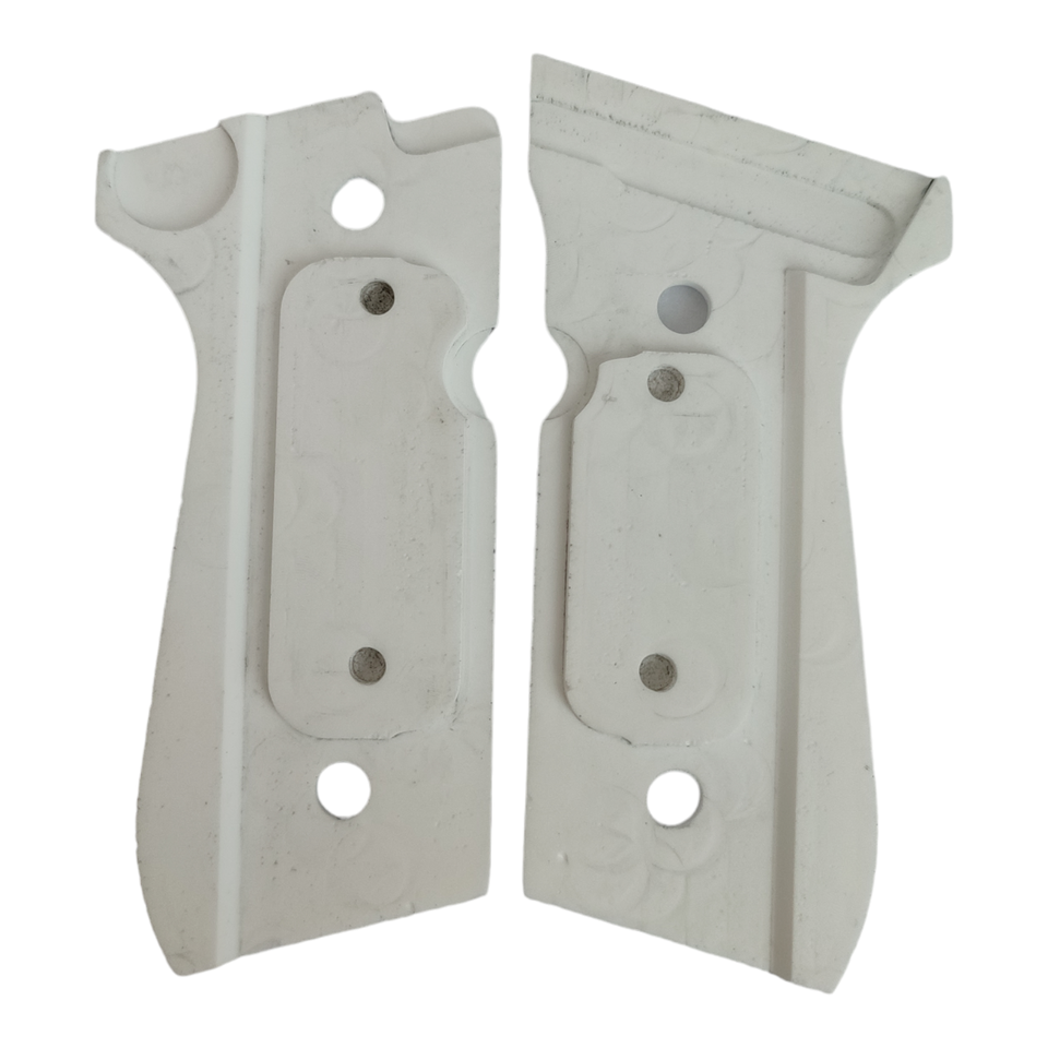 Beretta 92FS-92F-92 FS -92A1-M9 A1 Grips white Acrylic Set Full Size ...