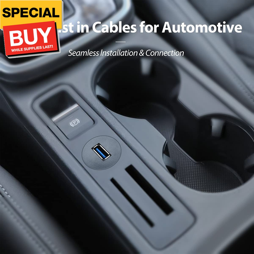 Small USB 3.0 Male to Female AUX Flush Panel Mount Extension Cable for ...