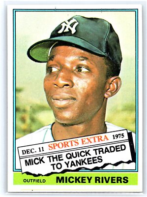 Mickey Rivers 1976 Topps #85T Traded | eBay