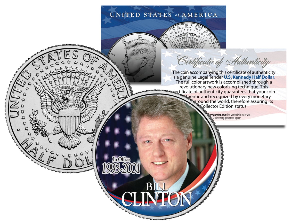 Jfk Bill Clinton President Bill Clinton Autographed Signed 11x14