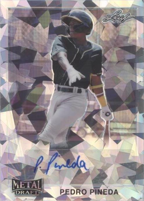 2021 Leaf Metal Draft - 1990 Leaf Autographs Pedro Pineda #LA-PP1 Silver Crystals (AU, RC) for ...