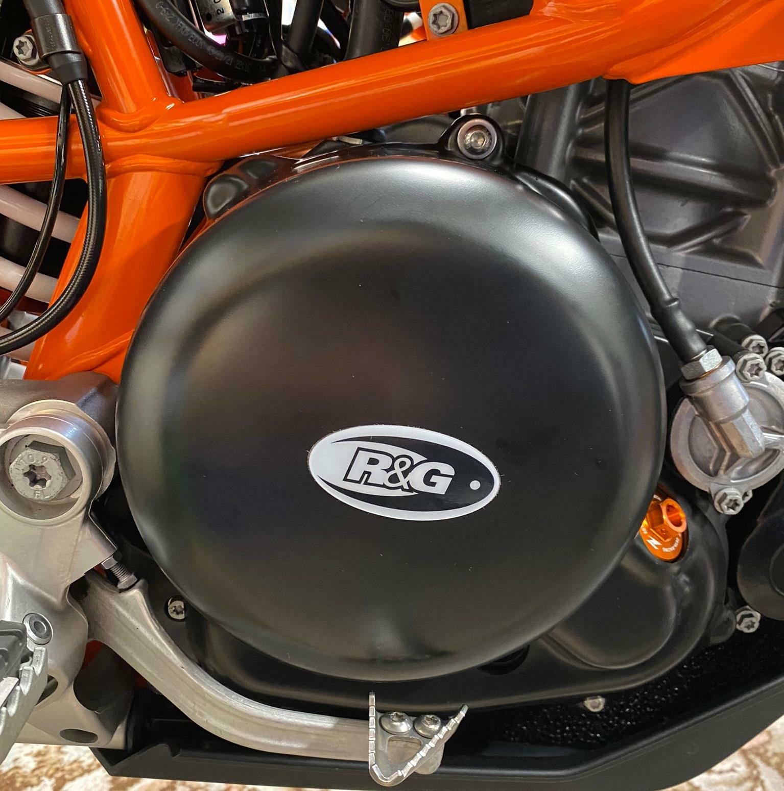 Engine Case Cover Pair KTM 690 Duke R 2013 R&G KEC0049BK Black for sale ...