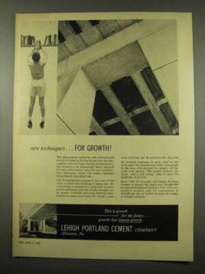 1956 Lehigh Portland Cement Ad - New Techniques | eBay