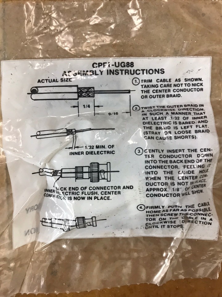 CPFI UG88 5 Cambridge BNC Connector | eBay