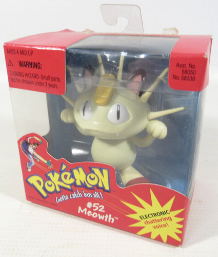 Pokemon #52 MEOWTH Electronic Voice Figure 1998 VTG Hasbro - New Sealed ...