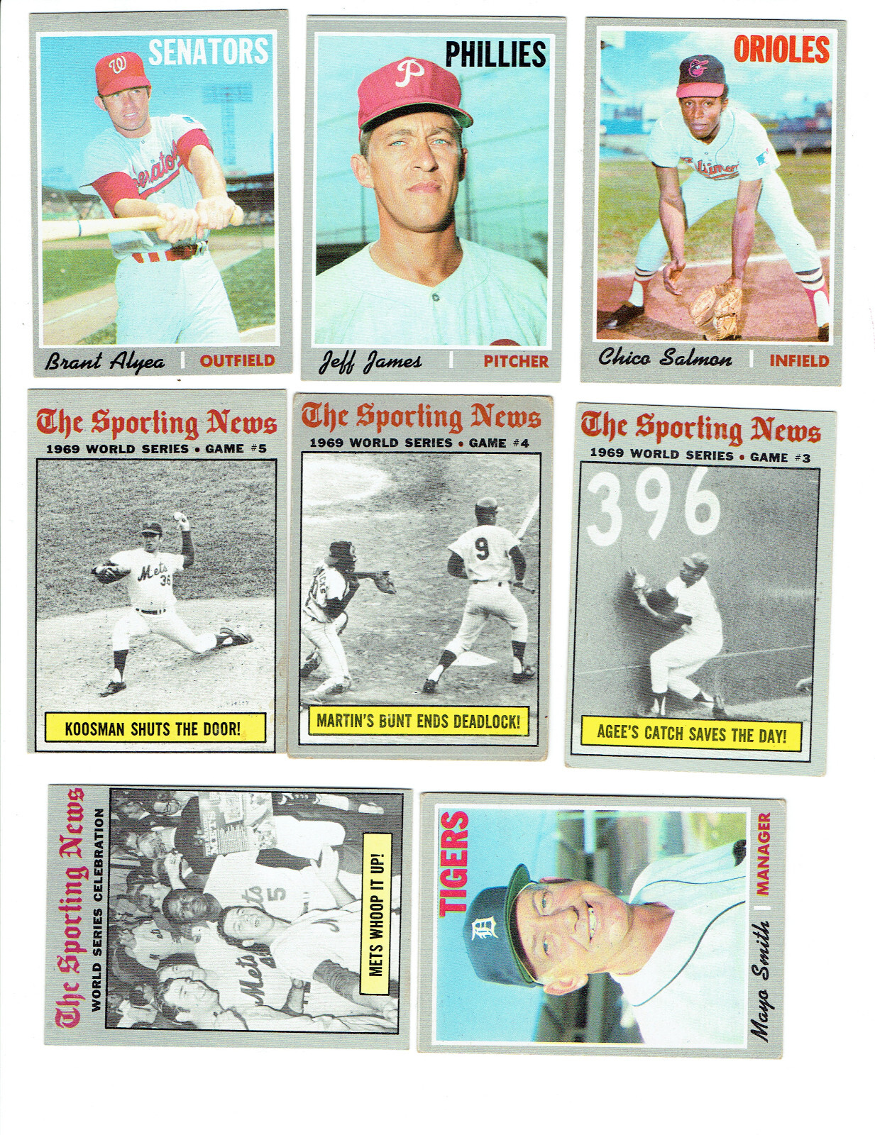 1970 Topps Baseball Card Complete Your Set Pick A Card 301-622 VG or ...