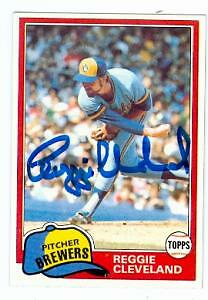 Reggie Cleveland autographed baseball card (Milwaukee Brewers) 1981 ...
