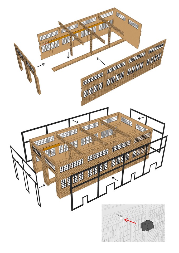 O Gauge Modern Engine House w/Motorized Doors, Indoor/Outdoor Lighting ...
