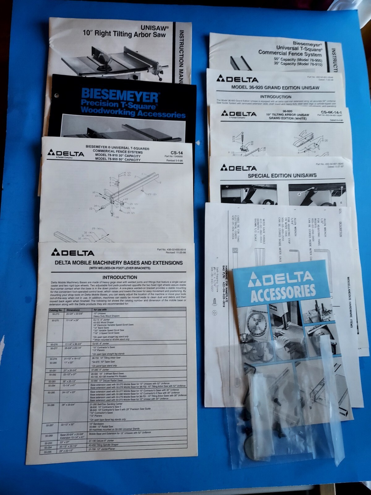 Delta 10 inch Tilting Arbor Table Saw Owner Manual, More Delta Parts ...