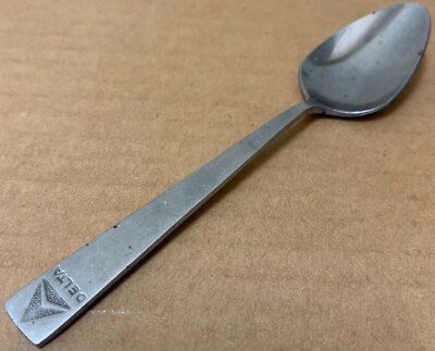 Vintage Delta Airlines Spoon International Silver HTF Design logo DAL ...