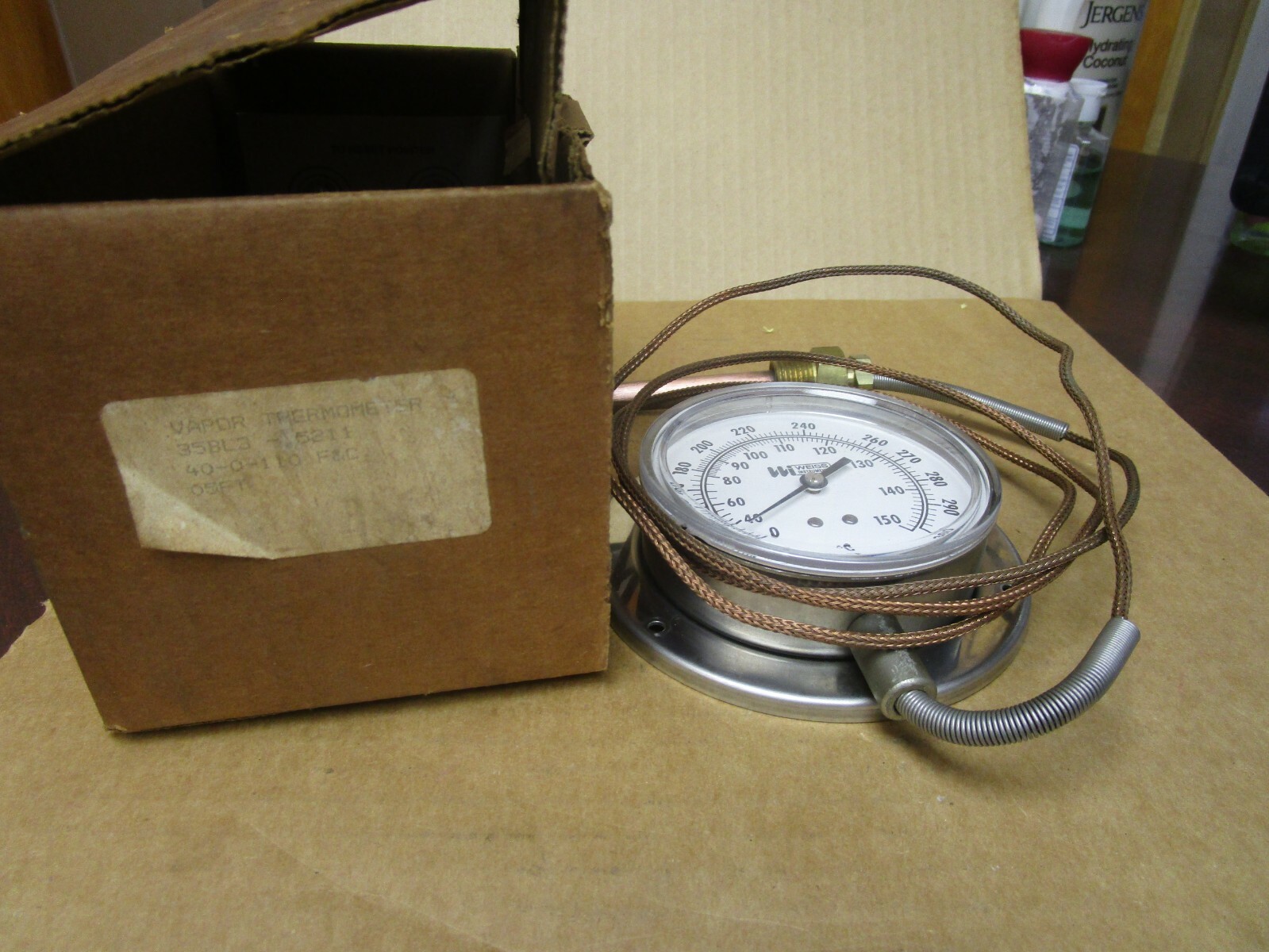 NEW WEISS VAPOR THERMOMETER 35BL3-5211 0- 150° F 3-1/2" FACE 35BL35211 ...