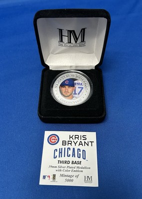 Official Chicago Cubs Kris Bryant Highland Mint Silver Plated Medallion ...
