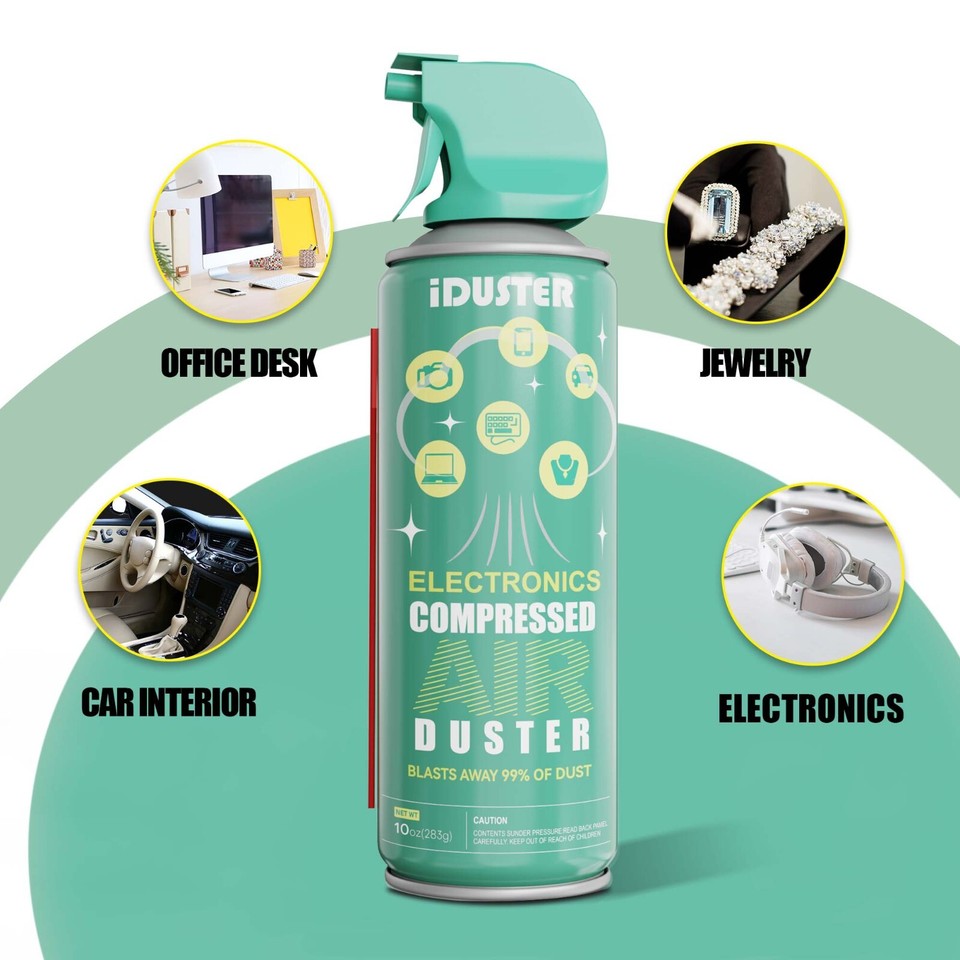 Compressed Air Duster Cleaner for Computer iDuster Compressed Air Cans ...