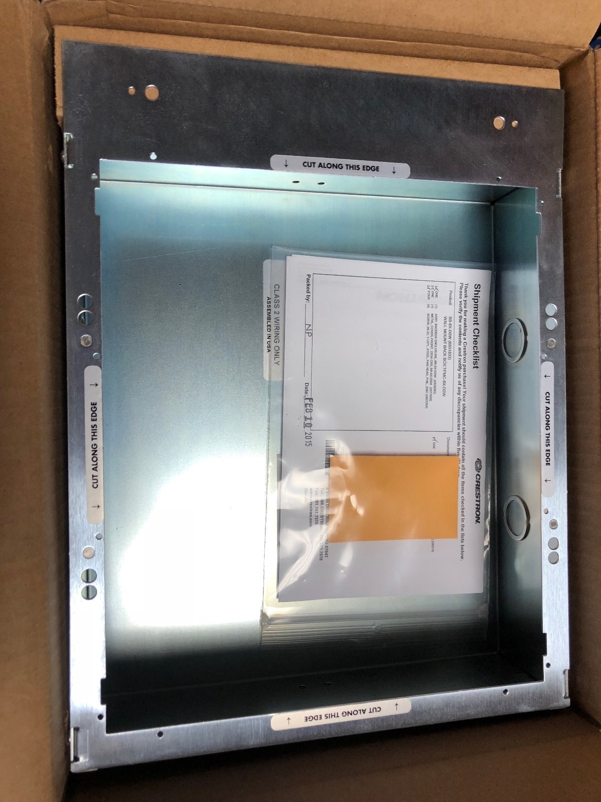 Crestron Back Box for TPMC-8X-DSW Brand New in Box Model BB-8X-DSW STP ...