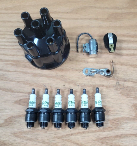 1954 - 1962 CHEVY 261 6 CYL TUNE UP KIT Points Condenser Cap Rotor ...