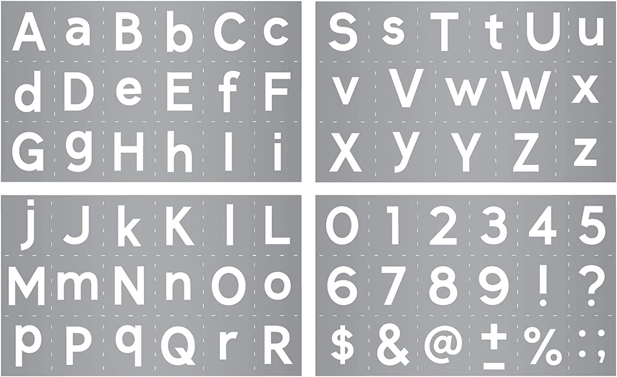 Stencil Letters Lowercase