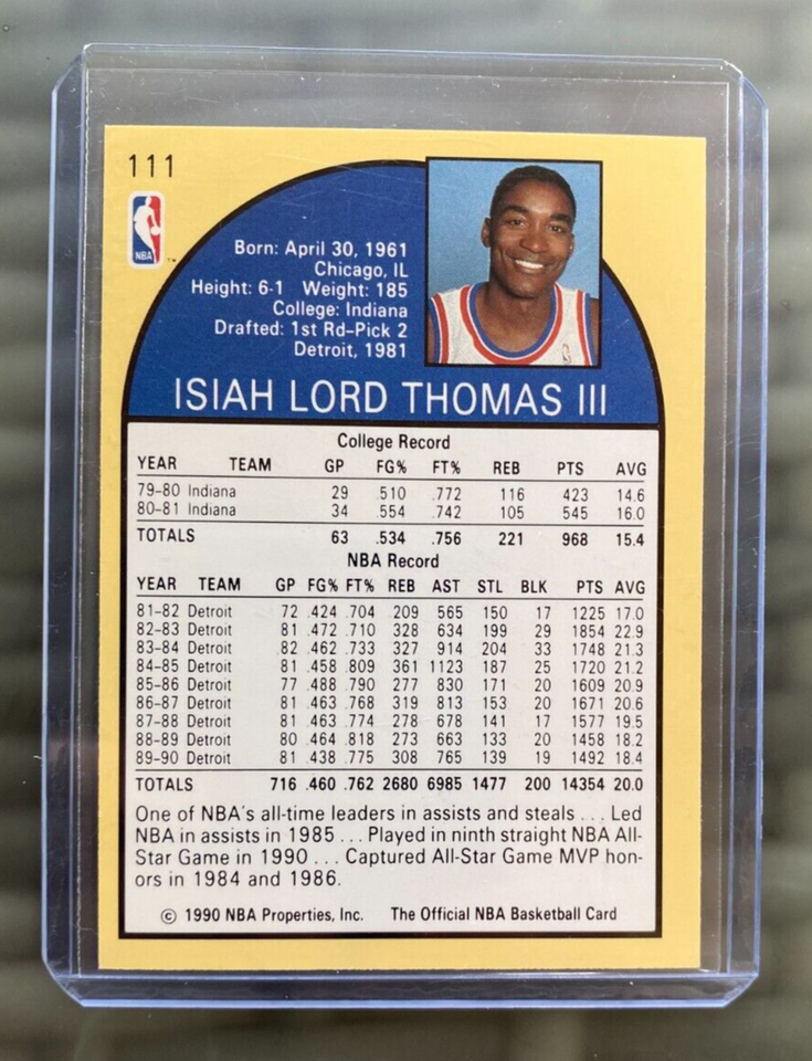 1990 NBA Hoops #111 Isiah Thomas | eBay