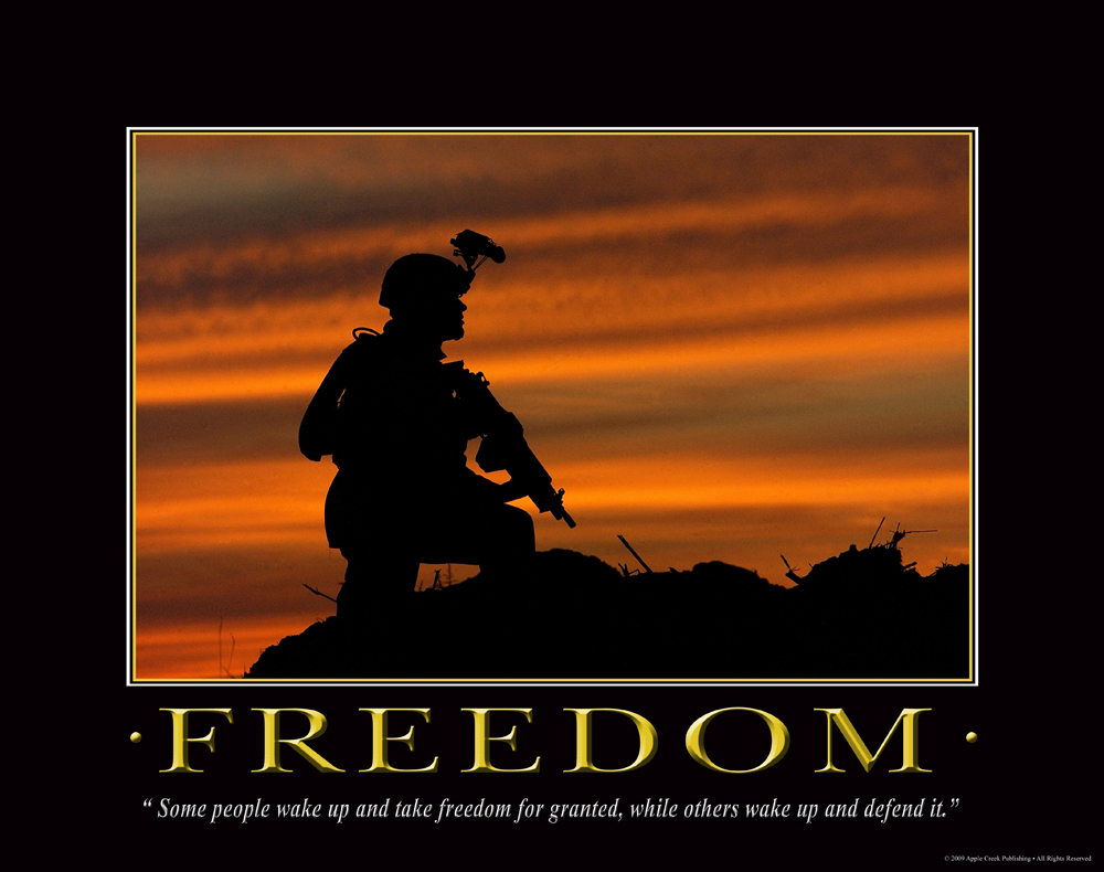 US Military Motivational Poster Print Marines Army Sniper Rifle Soldier ...