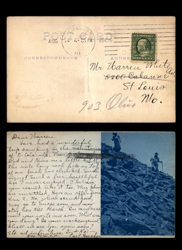 MayfairStamps US 1909 Illinois Evanston to St. Louis MO Post Card aap ...