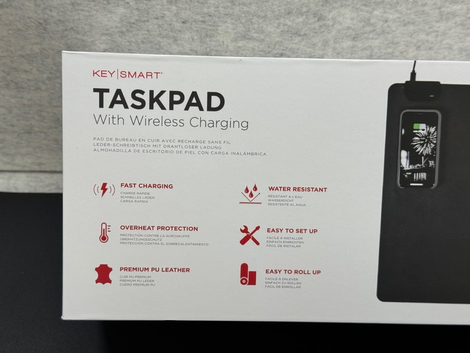 KeySmart TaskPad - Wireless Charging Desk Pad for Computer Laptop Phone ...