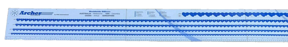 ARCHER BENCH CHAINSAW CHAIN MEASURING CHART SCALE DRIVE LINK COUNTER | eBay