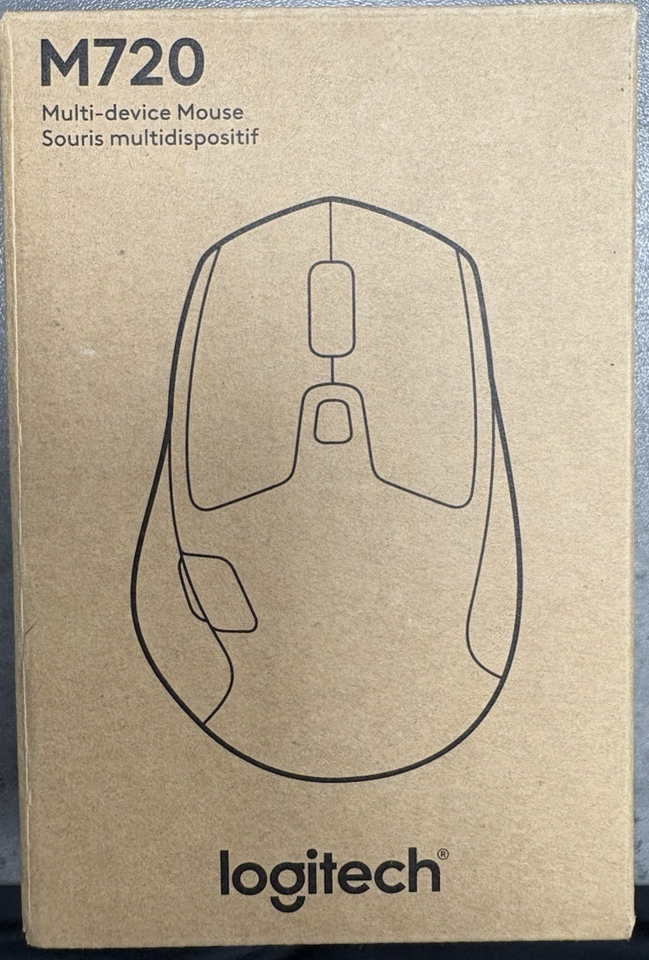 Logitech M720 Triathlon Wireless Mouse, Bluetooth & USB Receiver, 6 ...
