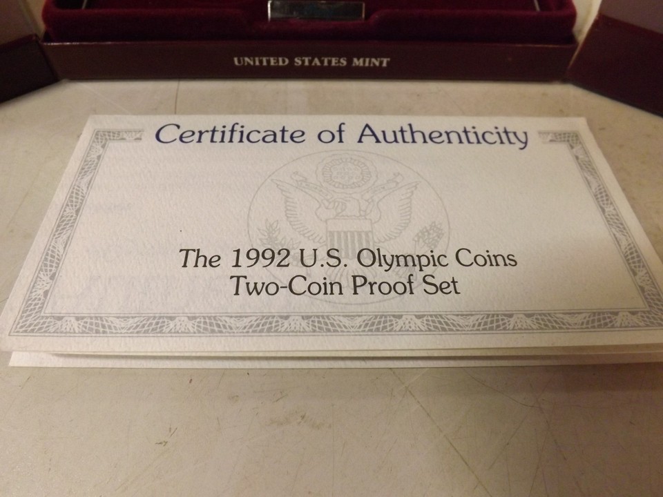 U.S. Mint Olympic Coins with COA, EMPTY BOX NO COINS | eBay