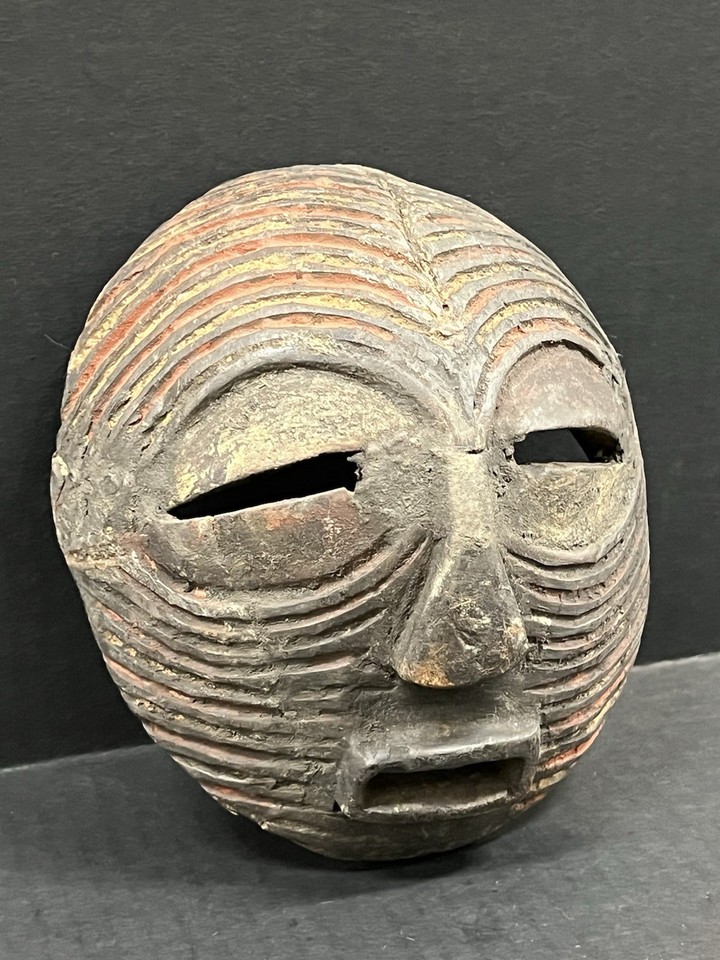 African Tribal Art Carved Wood Basongye Mask 7.5” X 7” | eBay
