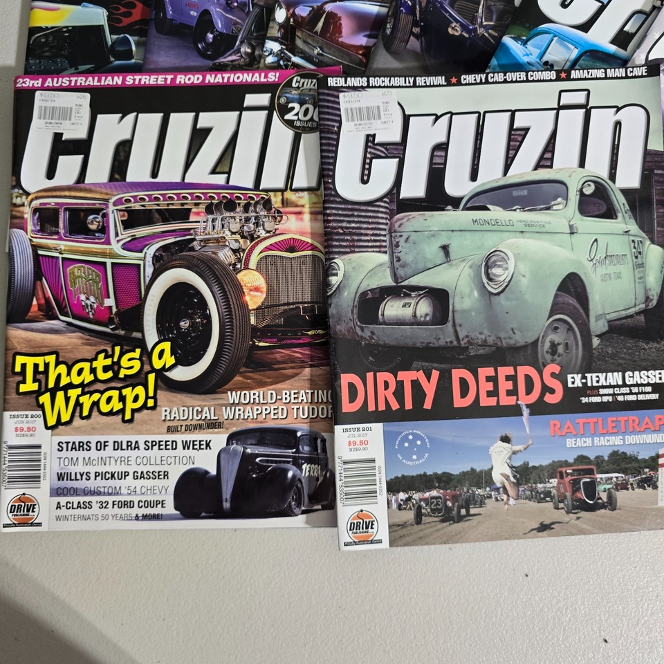 Cruzin Magazines 10x Issues Hot Rods Customs American Cars Bundle Bulk ...