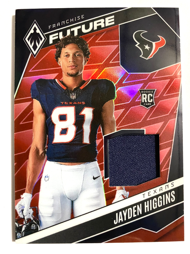 2025 Panini Phoenix Franchise Future Red #JHS Jayden Higgins Jersey RC ...