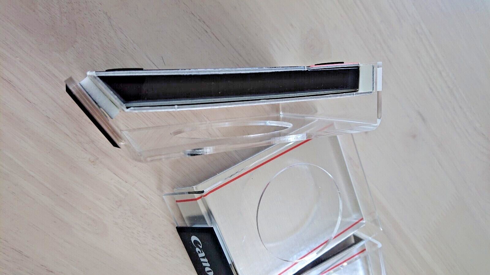 canon Lens display stand rare set of 3 Hole diameter 70 mm | eBay