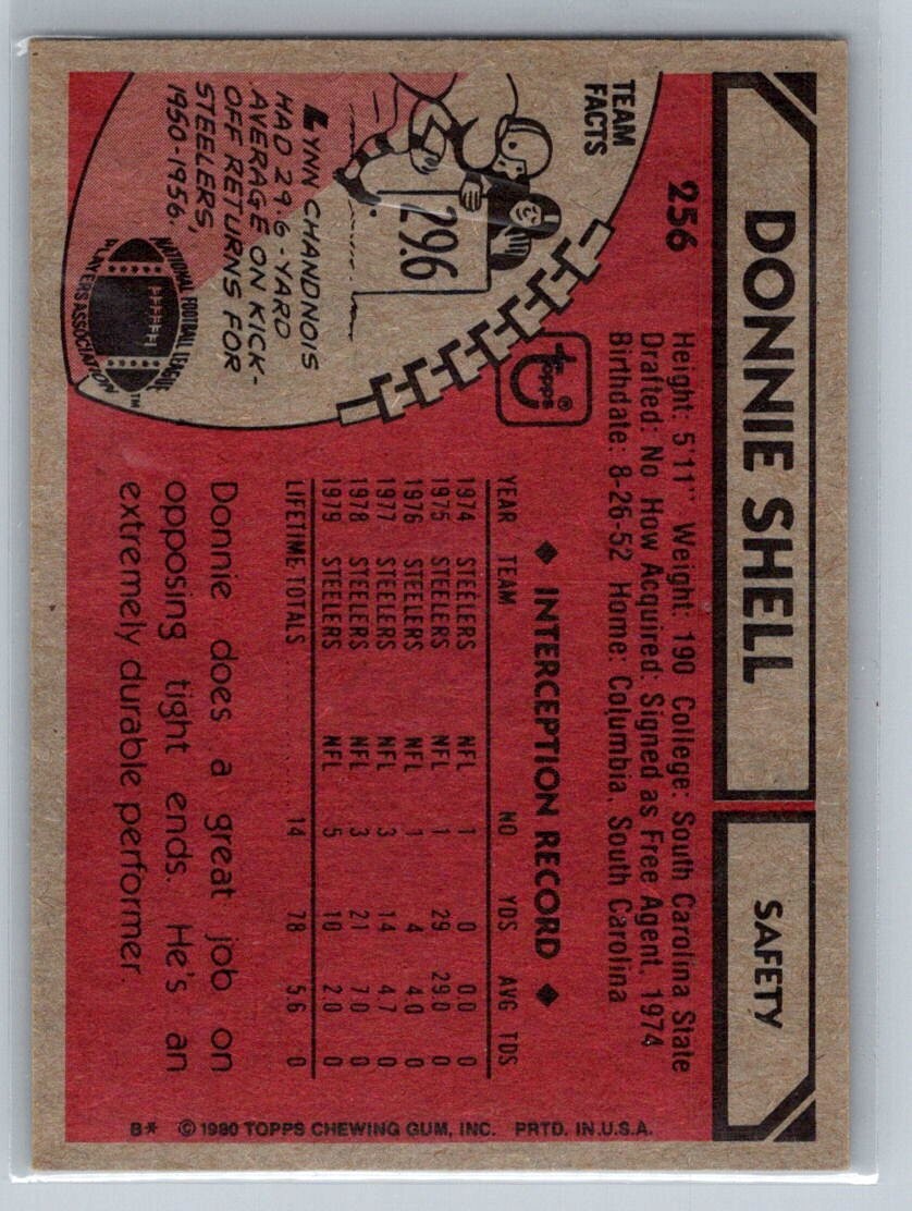 1980+Topps+-+%23256+Donnie+Shell for sale online | eBay