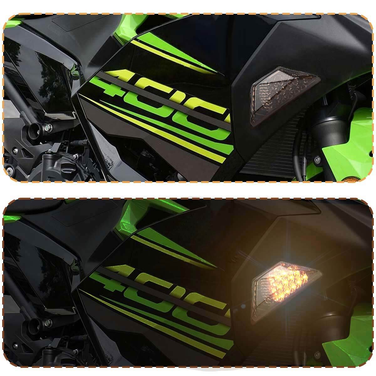 Front LED Turn Signal Light Lamp For KAWASAKI ZX6R NINJA 1000/250/300 ...