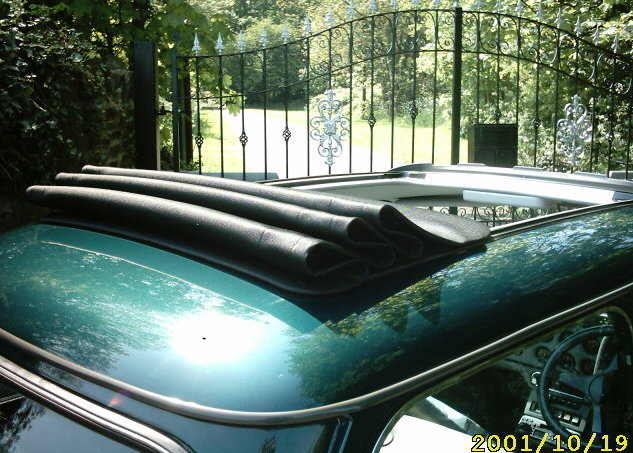 Classic mini British open new Black folding sunroof top cover & fit kit ...