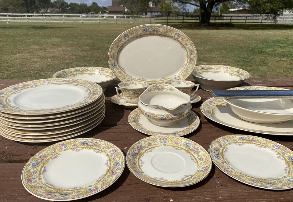 21 Pc Old Ivory Syracuse China Rose Marie VGUC | eBay