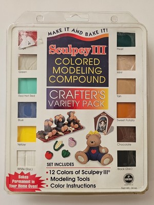 Colored Modeling Compound Variety 12 Colors Sculpey III With Tools USA ...