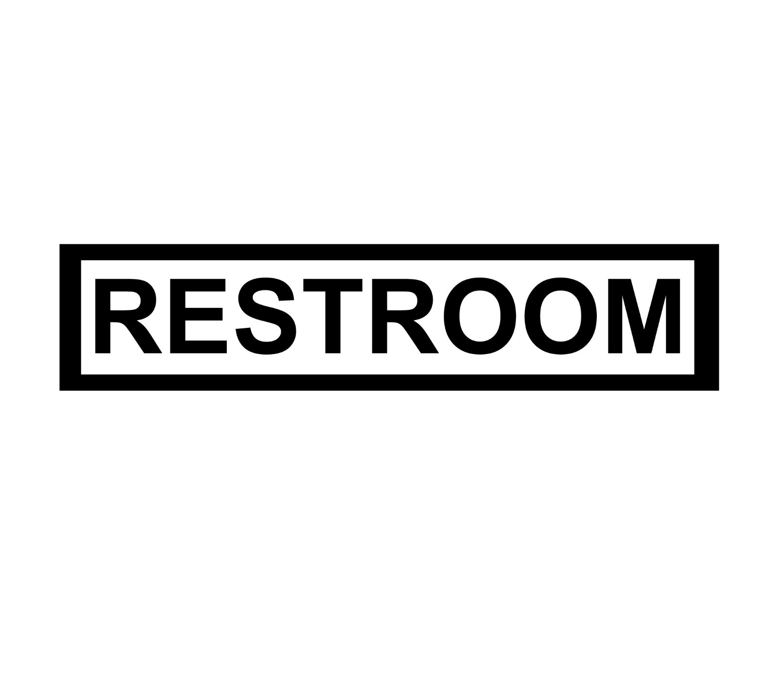 RESTROOM Sign Vinyl Decal Sticker - Door Window Wall - Inside or ...
