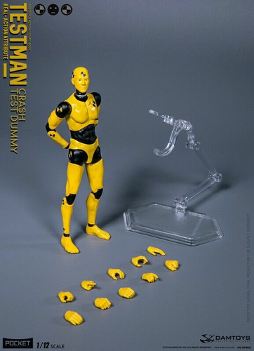 1/12th DAMTOYS DPS02 Crash Test Dummy Testman 6in Movable Action Figure ...