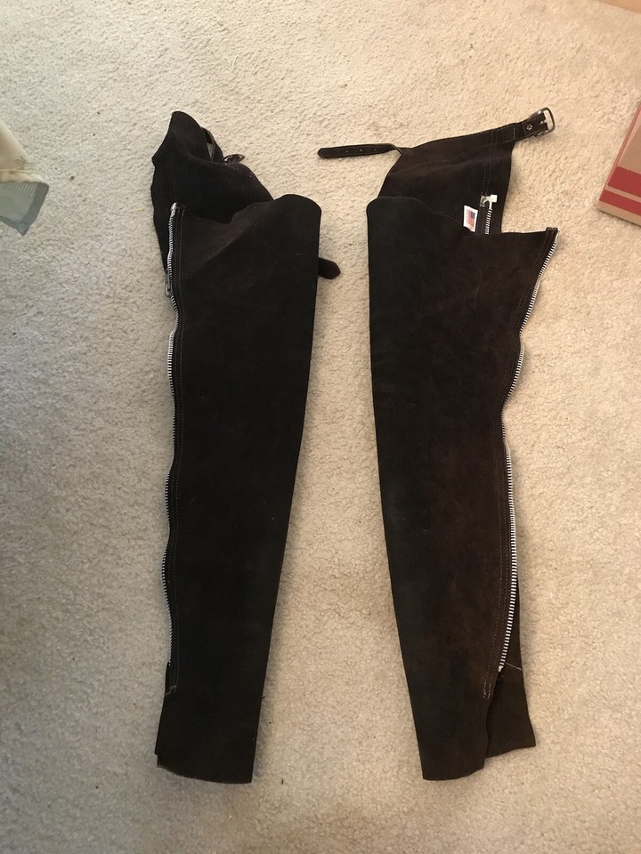suede leathe childrens full chaps brown. Length 27.5 Inches | eBay