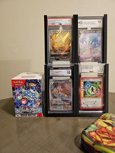 Premium Graded Card Display Stand – Holds 4 Slabs | PSA, BGS, CGC, AGS ...