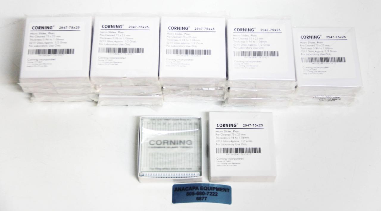 Corning 2947-75X25 Glass Microscope Slide 75mm L x 25mm NEW LOT OF 1080 ...