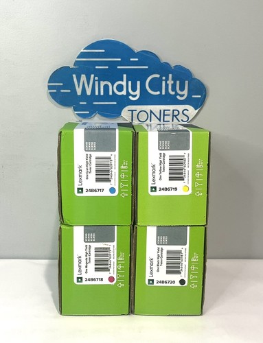 Lexmark 24B6717 24B6718 24B6719 24B6720 XC4140 XC4150 High Yield Toner ...