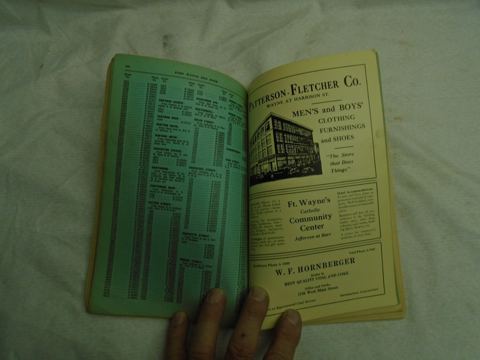 1927 FORT WAYNE INDIANA PHONE BOOK CITY DIRECTORY RARE READ DESC | eBay