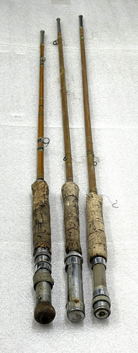 3X - VTG Bamboo Fly Rod - 1st segment With Handles Only - For Parts | eBay