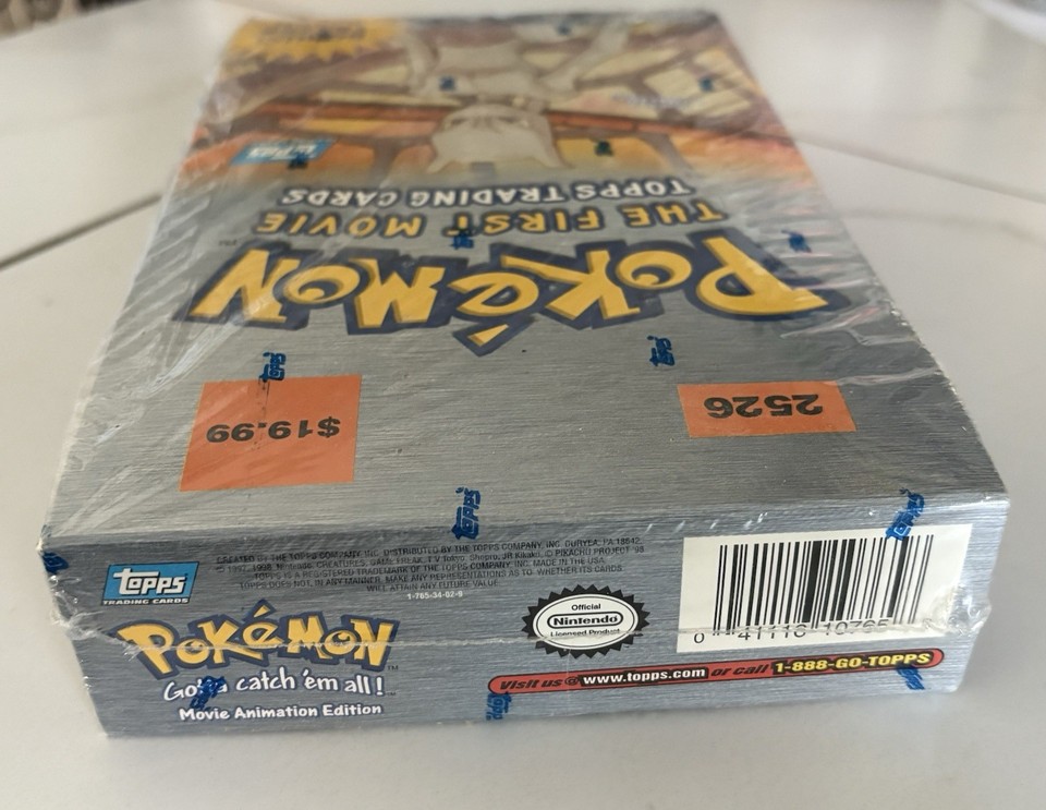Topps Pokemon The First Movie Cards Sealed Blue Logo Booster Box 2526 ...