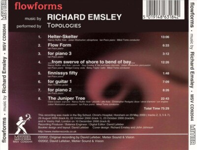 FLOWFORMS: MUSIC BY RICHARD EMSLEY NEW CD 5019148631842 | eBay UK