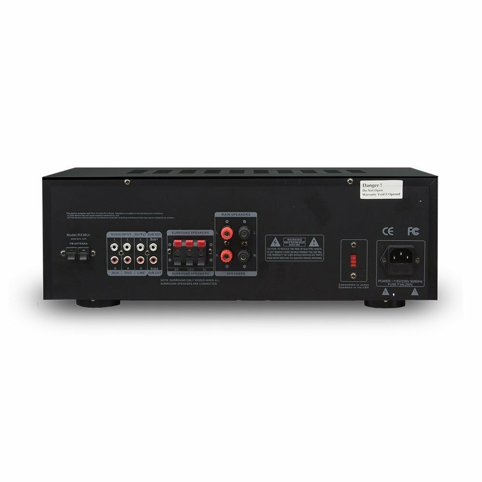 Technical Pro 1000W Stereo Receiver with USB & SD Card Inputs in Black ...