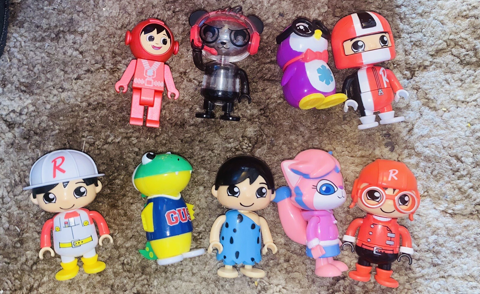 Lot of 9 Ryan's World Toy 3" Figures Kitty Cat, Gus | eBay